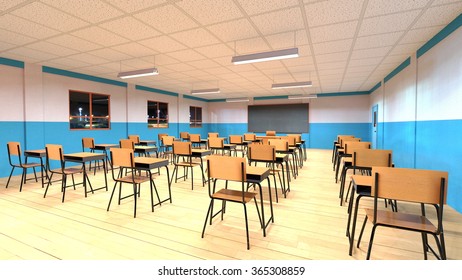 3d Cg Rendering Classroom Stock Illustration 365308859 | Shutterstock