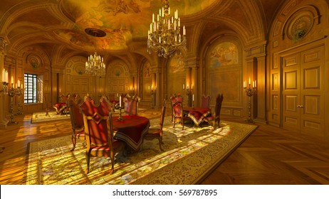 3d Cg Rendering Dining Room Stock Illustration 569787895 | Shutterstock
