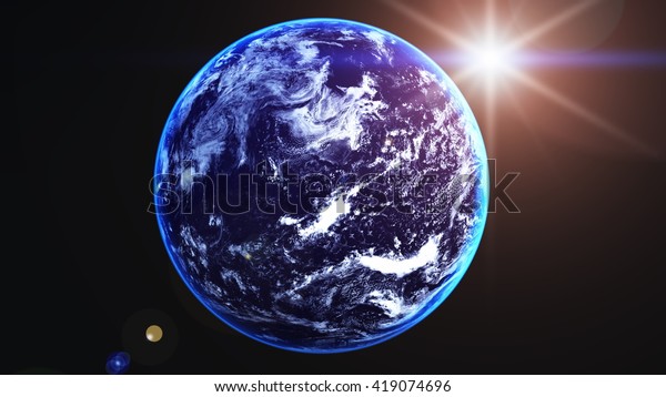 3d Cg Rendering Earth Stock Illustration 419074696
