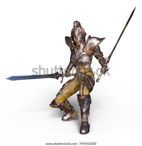 3d Cg Rendering Knight Stock Illustration 744542500