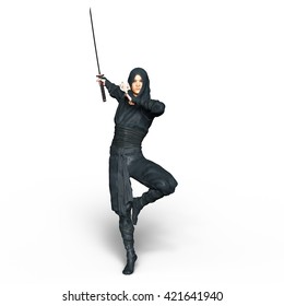 3d Cg Rendering Ninja Stock Illustration 421641940 | Shutterstock