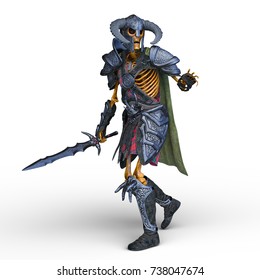 3d Cg Rendering Skeleton Knight Stock Illustration 738047674 | Shutterstock