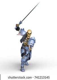 3d Cg Rendering Skeleton Knight Stock Illustration 741213145 | Shutterstock