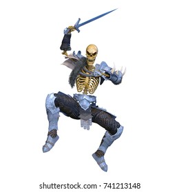 3d Cg Rendering Skeleton Knight Stock Illustration 741213148 | Shutterstock