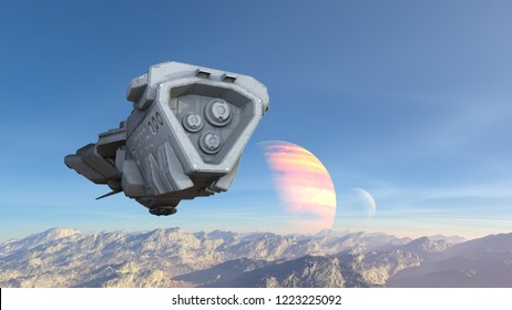 3d Cg Rendering Space Ship Stock Illustration 1223225092 | Shutterstock