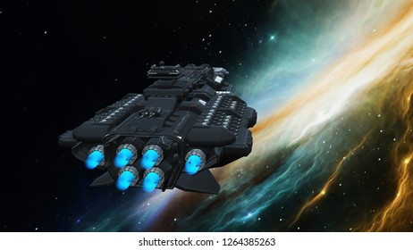 3d Cg Rendering Space Ship: ภาพประกอบสต็อก 1264385263 | Shutterstock