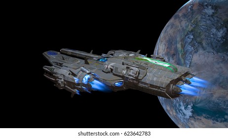3d Cg Rendering Space Ship Stock Illustration 623642783 | Shutterstock