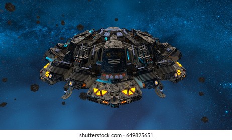 3d Cg Rendering Space Ship Stock Illustration 649825651 | Shutterstock
