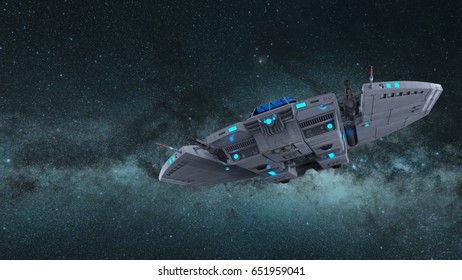 3d Cg Rendering Space Ship 库存插图 1264385269 | Shutterstock