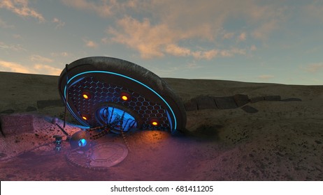 3d Cg Rendering Ufo Stock Illustration 681411205 | Shutterstock