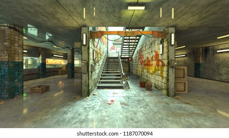 3d Cg Rendering Underground Facility Stock Illustration 1187070094 ...