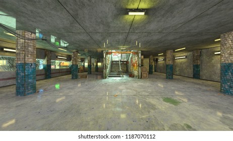 3d Cg Rendering Underground Facility Stock Illustration 1187070106