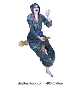 3d Cg Rendering Witch Stock Illustration 485759866 | Shutterstock