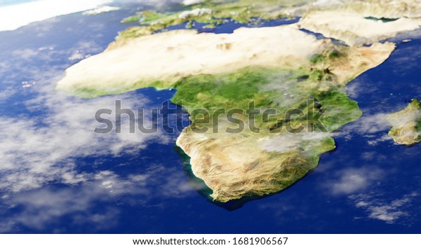 3d Cgi Map Illustration South Africa Stock Illustration 1681906567 ...