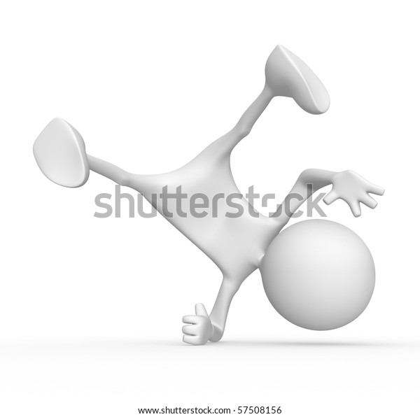 3d Character Breakdancer 3d Image Isolated 스톡 일러스트 57508156