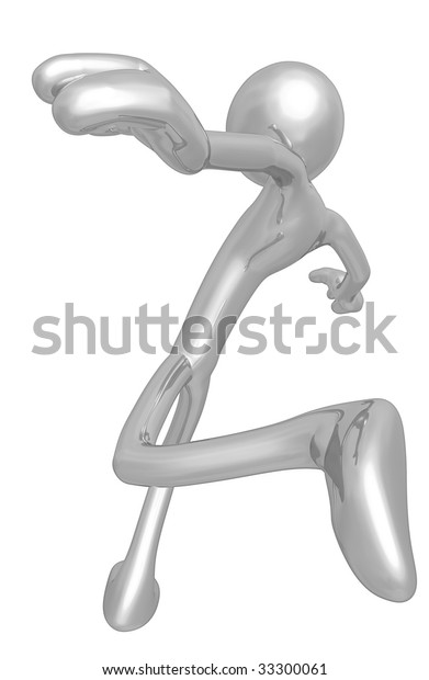 3d Character Leaping Stock Illustration 33300061 | Shutterstock