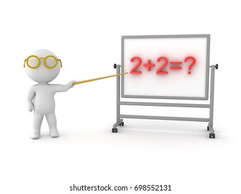 3d Character Pointing Math Problem On 스톡 일러스트 698552131 | Shutterstock