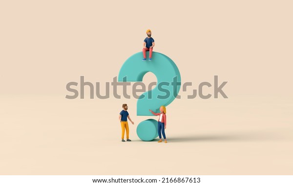3d Character Question Mark Symbol 3d Stock Illustration 2166867613 ...