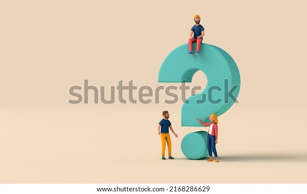 3d Character Question Mark Symbol 3d Stock Illustration 2168286629 ...