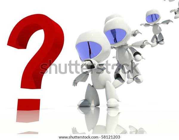 3d Characters Looking Question Mark Looking 库存插图 58121203 | Shutterstock