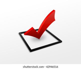 3d Rendered Check Mark Isolated On Stock Illustration 339515720 ...