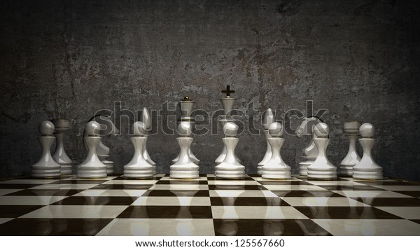 3d Chess Concept Background High Resolution Stock Illustration ...