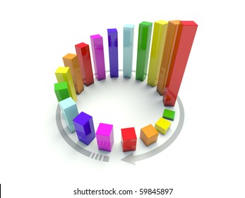 3d Circular Graph Stock Illustration 59845897 | Shutterstock