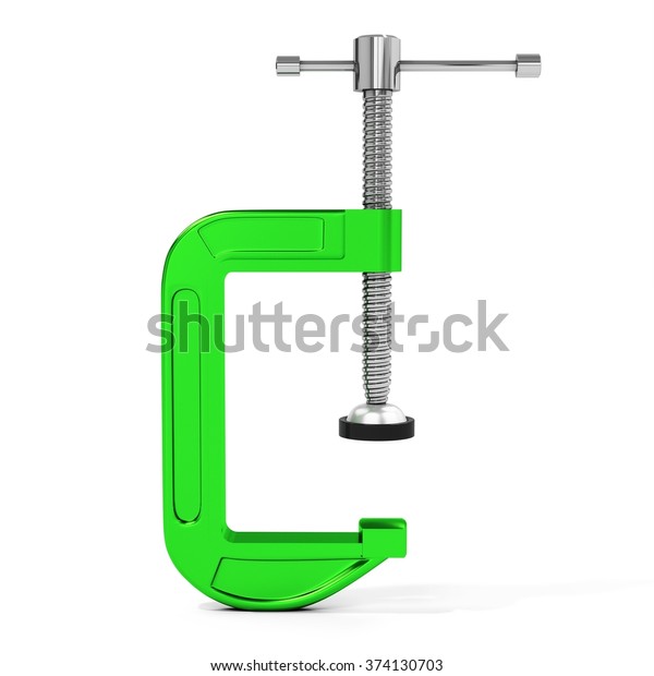 3d Clamp Compression Tool On White Stock Illustration 374130703 ...