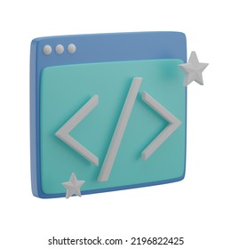 3d Clean Coding Icon Illustration Render Stock Illustration 2196822425 ...