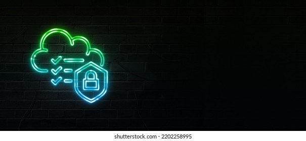 3d Cloud Data Assessment Icon Neon Stock Illustration 2202258995 ...