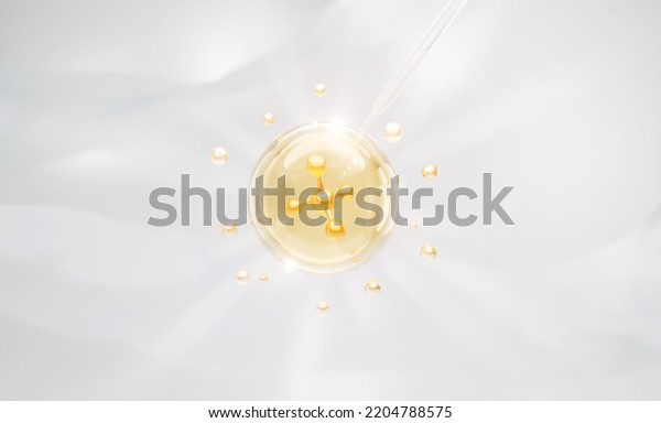 3d Collagen Molecule Inside Bubble On Stock Illustration 2204788575 ...