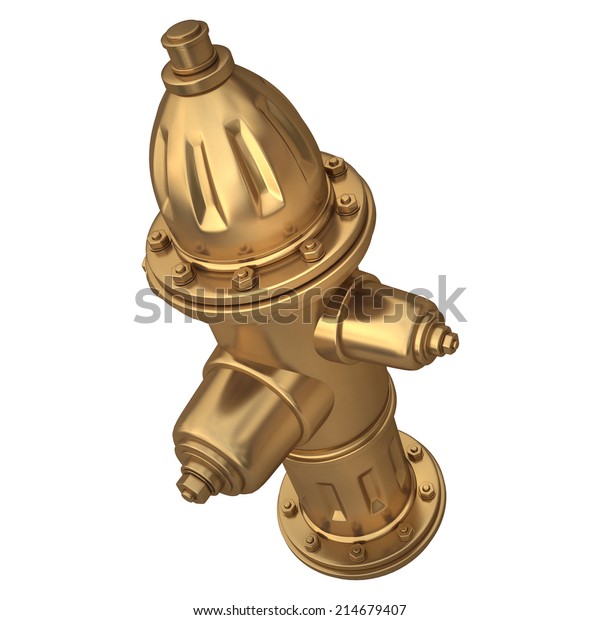 3d Collection Gold Objects Fire Hydrant Stock Illustration 214679407 ...