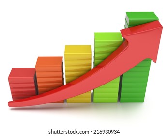 3d Colored Stack Books Bar Graph Stock Illustration 216930934