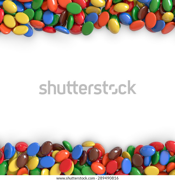 3d Colorful Candy Border Background Stock Illustration 289490816 ...