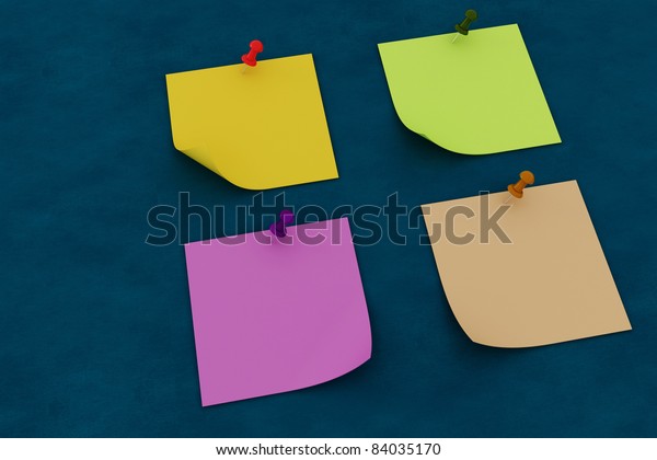 3d Colorful Sticky Notes Stock Illustration 84035170 | Shutterstock