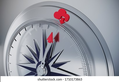 3d Compass Navigation Arrow Icon Stock Illustration 1710173863 ...