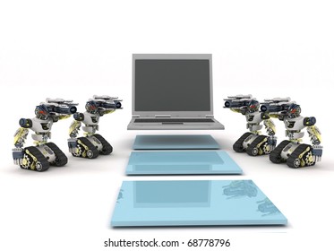 3d Computer Robots Stock Illustration 68778796 | Shutterstock