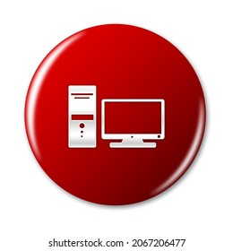 3d Computer Round Button Isolated Stock Illustration 2067206477 ...