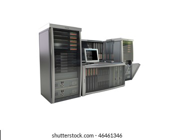 Computer Server Rack Isometric 3d Icon Stock Vector (Royalty Free ...