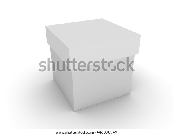 3d concept white box with the shadow