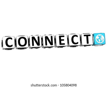 3d Connect Button Click Here Block Stock Illustration 105804098 ...