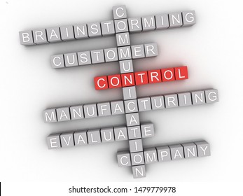 3d Control Word Cloud Concept Illustration Stock Illustration ...