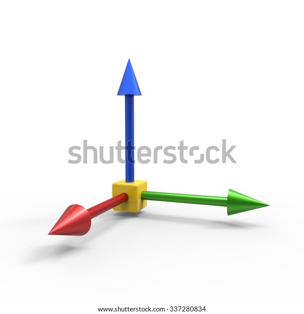 3d Coordinate Axis Stock Illustration 337280834