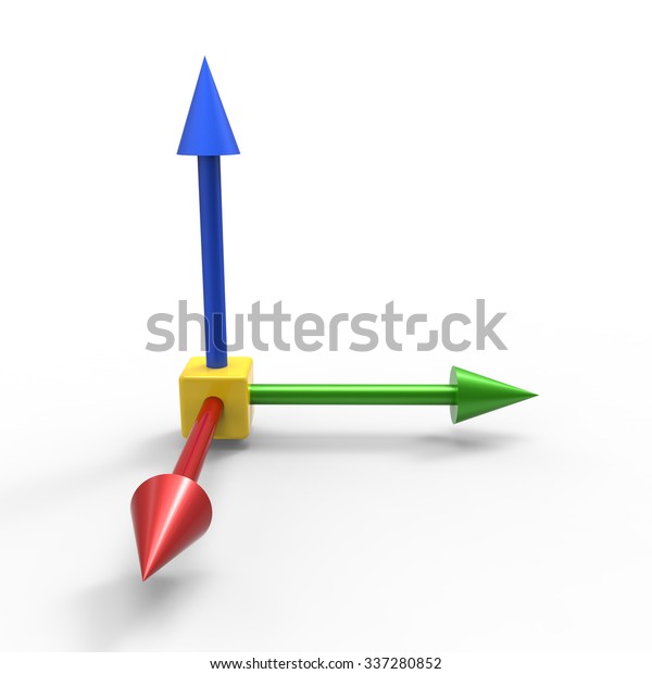 3d Coordinate Axis Stock Illustration 337280852