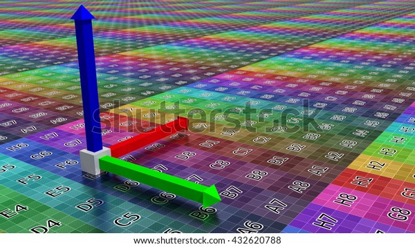 3d Coordinate Axis Background Illustration Technology 스톡 일러스트 432620788 ...