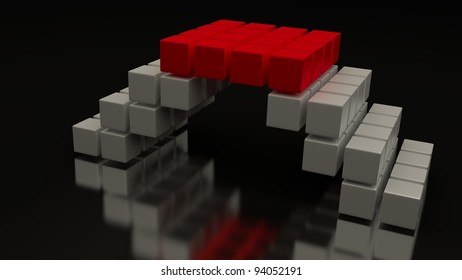 3d Cube Bridge Concept Stock Illustration 94052191 | Shutterstock