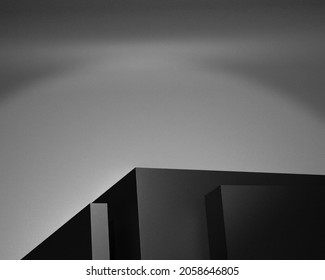 3d Dark Black Background Rectangle Shape Stock Illustration 2058646805 ...