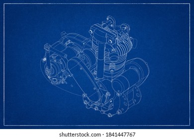 3d Design Motorcycle Engine Exploded View Stock Illustration 1841447767 ...