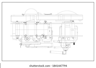 3d Design Motorcycle Engine Exploded View Stock Illustration 1841447794 ...