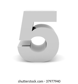 3d Digit 5 Stock Illustration 37977940